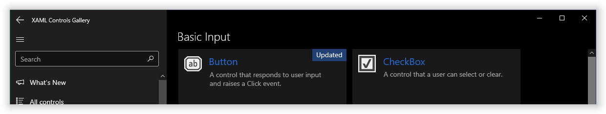 XAML Controls Gallery doesn't gracefully display in dark theme mode · Issue #541 · microsoft ...