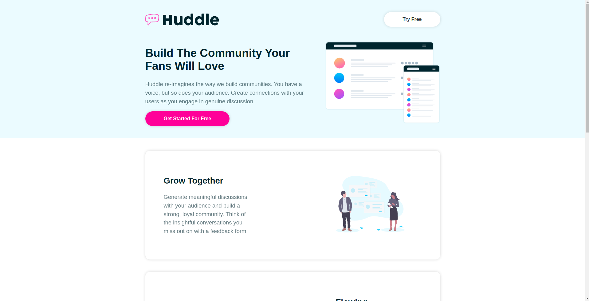 GitHub - yunsuklee/huddle-landing-page: A simple, clean and aesthetic huddle landing page using ...