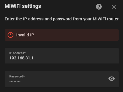Invalide IP with AX1800 CN Version · Issue #77 · dmamontov/hass-miwifi · GitHub
