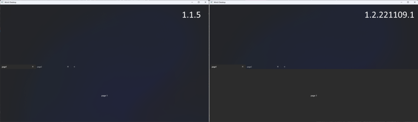 [1.2.0][TabView]Mica doesn't shine through transparent pages anymore ...