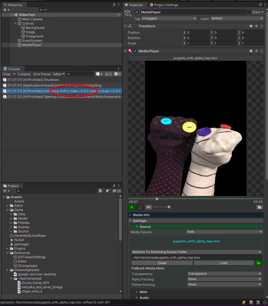 [iOS/macOS] HEVC+Alpha - alpha channel is ignored · Issue #1070 · RenderHeads/UnityPlugin ...