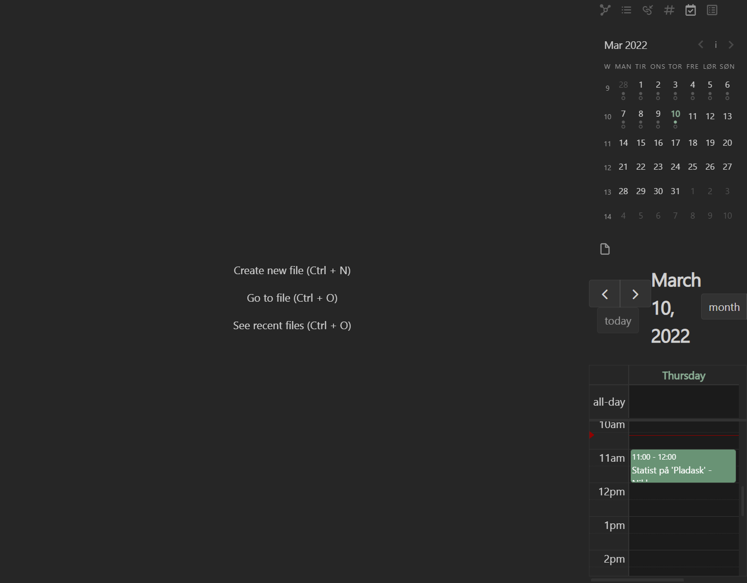 Calendar in sidebar · Issue #51 · obsidian-community/obsidian-full ...