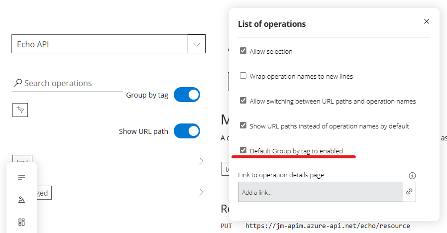 Enable "Group by tag" in developer portal per API · Issue #2266 · Azure/api-management-developer ...