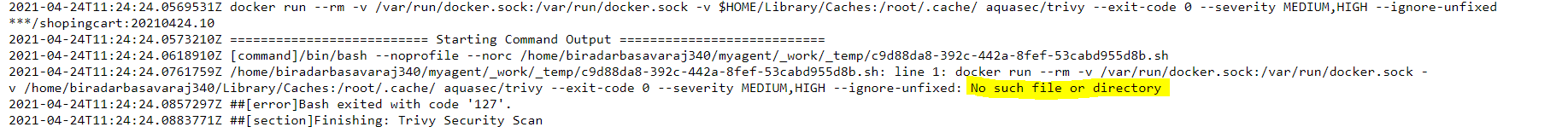 No such file or directory found · Issue #951 · aquasecurity/trivy · GitHub