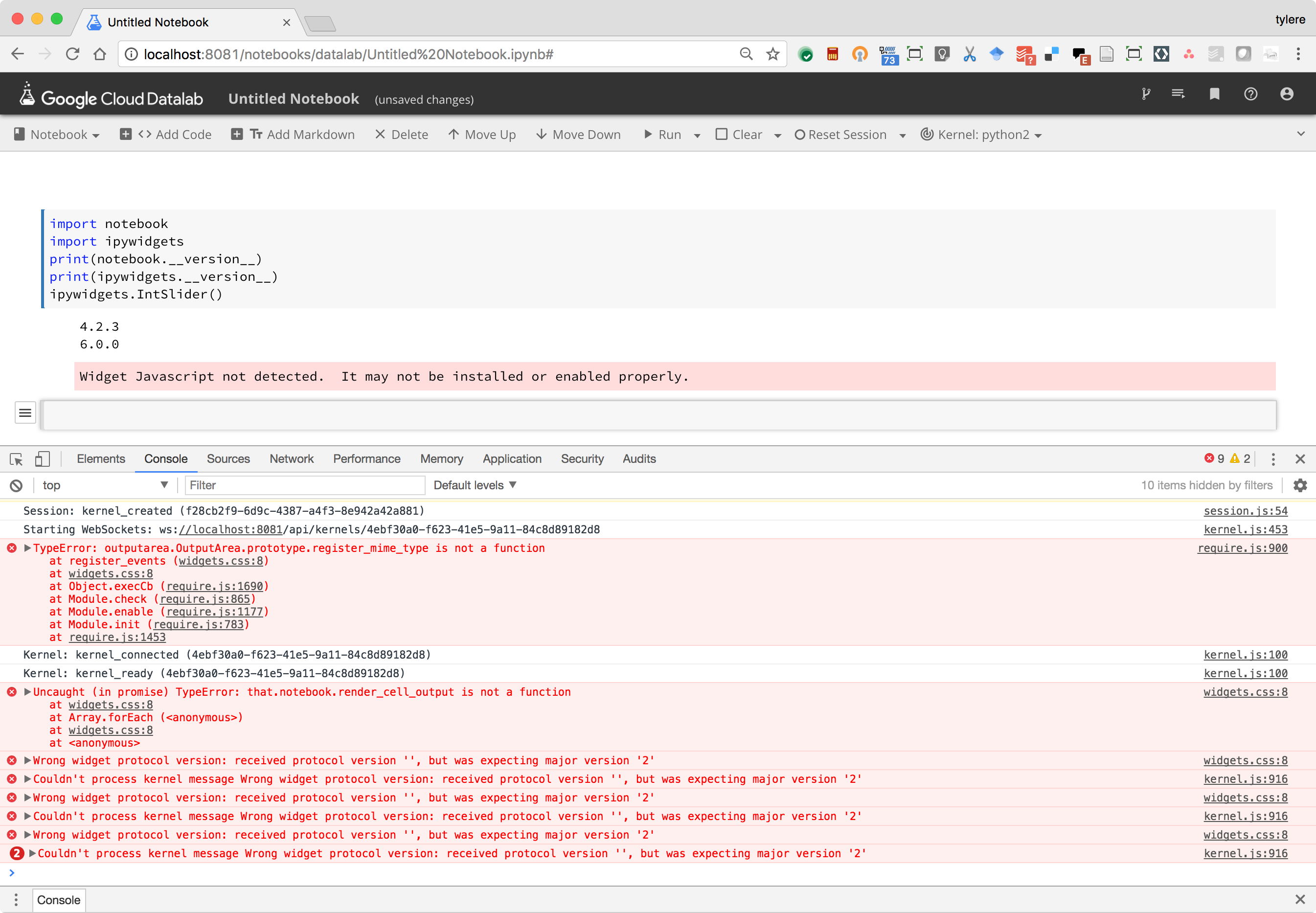 ipywidgets fail to render in Datalab · Issue #1689 · googledatalab/datalab · GitHub