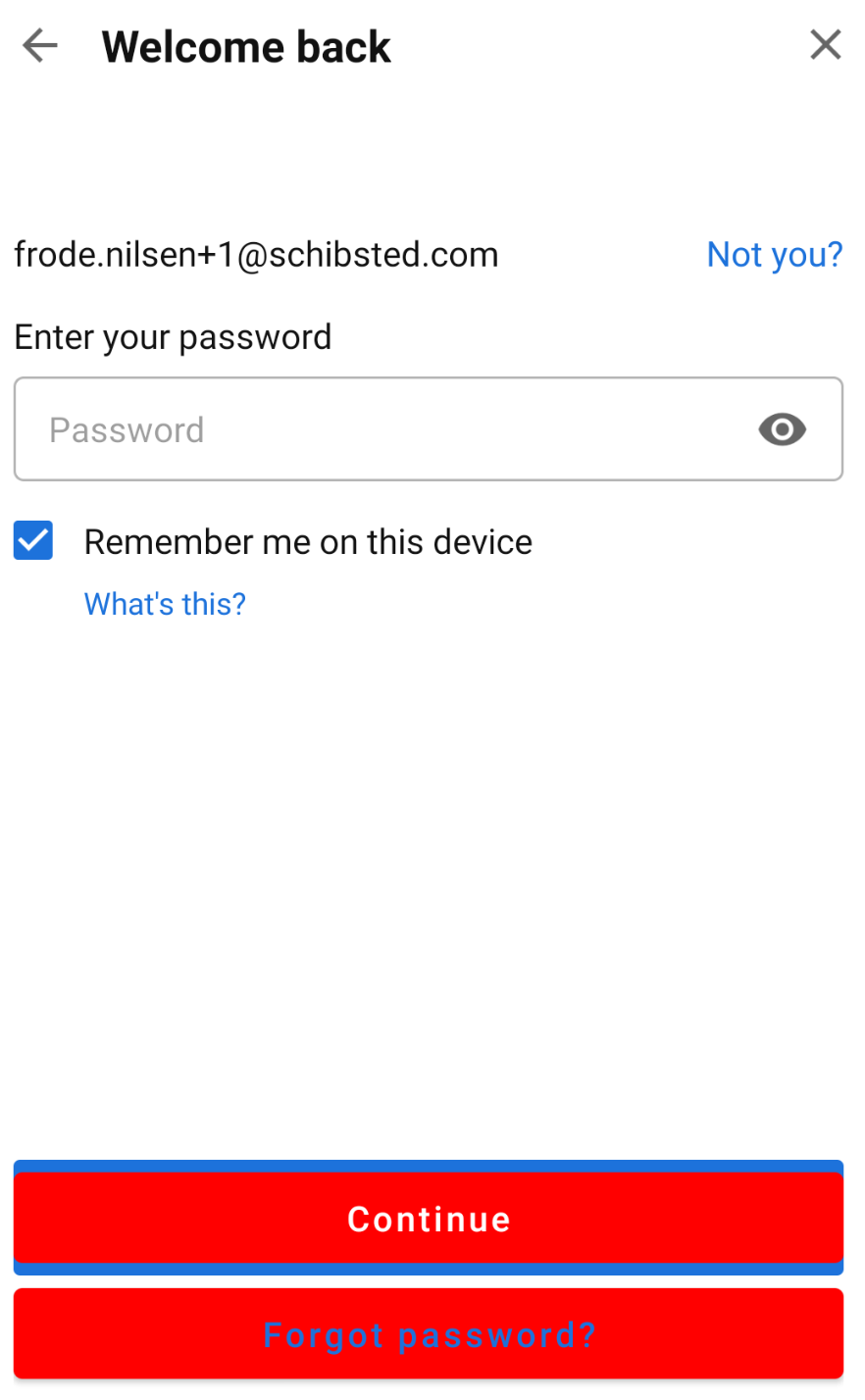 Blue on blue is not very visible for the "Forgot passord" button · Issue #354 · schibsted ...
