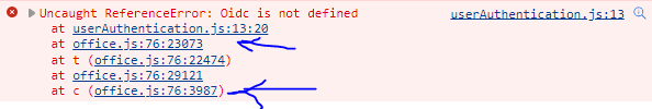 PRODUCTION ISSUE: Uncaught ReferenceError: Oidc is not defined in Office Javascript Library for ...
