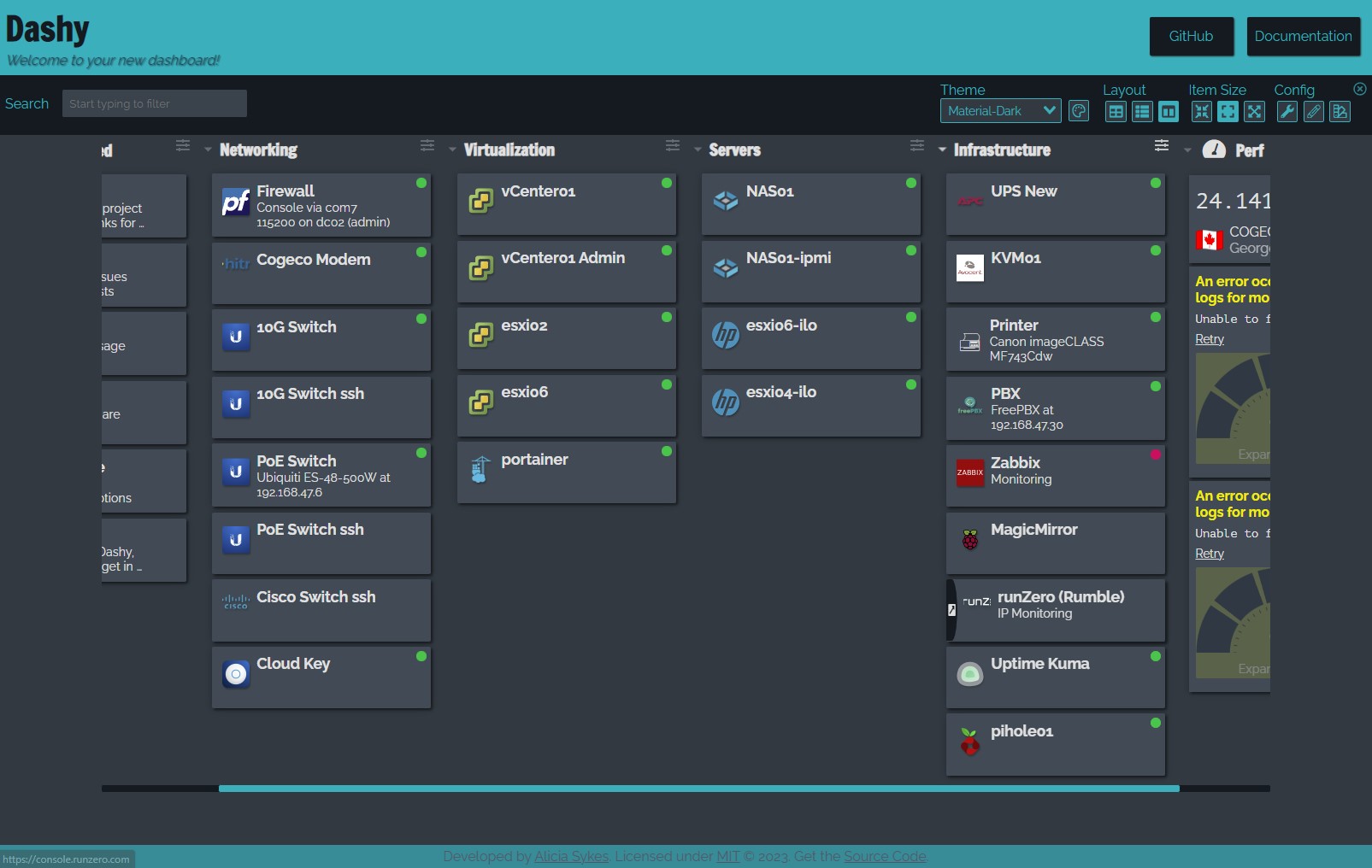 Minimizing blank space · Issue #1103 · Lissy93/dashy · GitHub