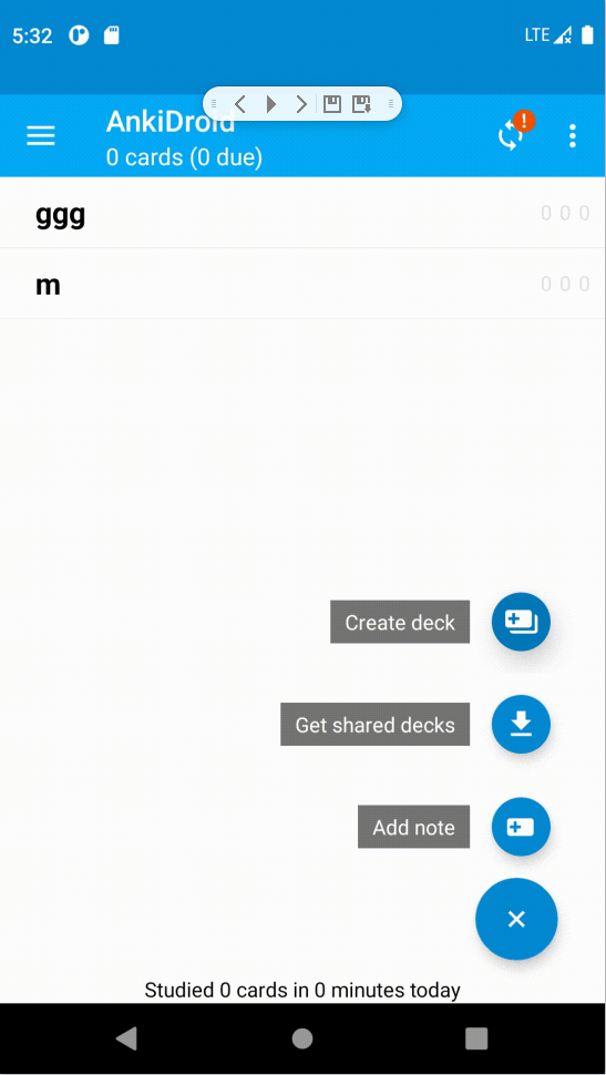 [Bug] Floating action button goes up after tapping "Create deck" · Issue #11019 · ankidroid/Anki ...