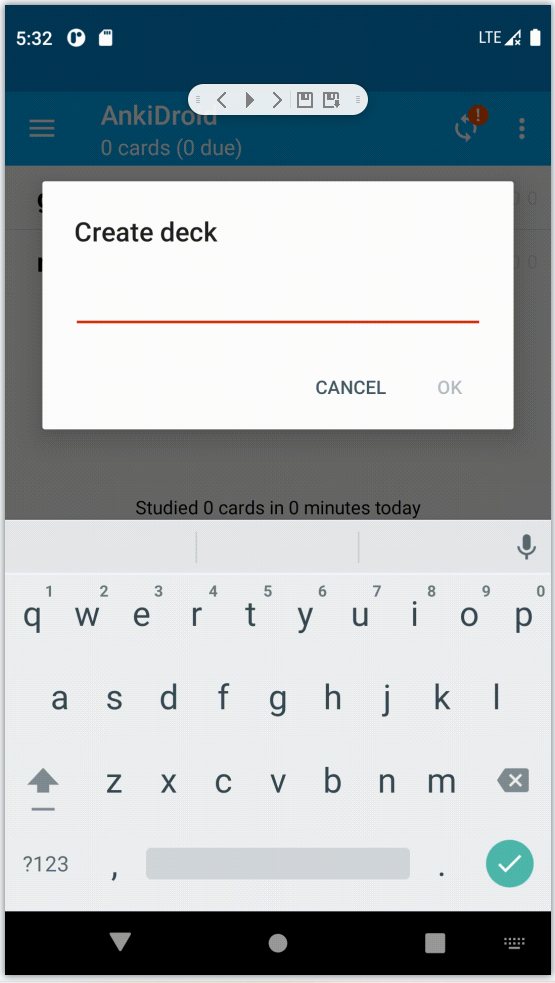 [Bug] Floating action button goes up after tapping "Create deck" · Issue #11019 · ankidroid/Anki ...