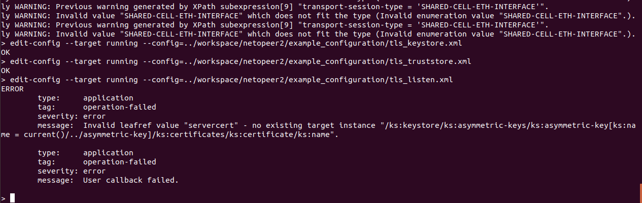 Invalid leafref value "servercert" for tls_listen.xml · Issue #2615 · sysrepo/sysrepo · GitHub