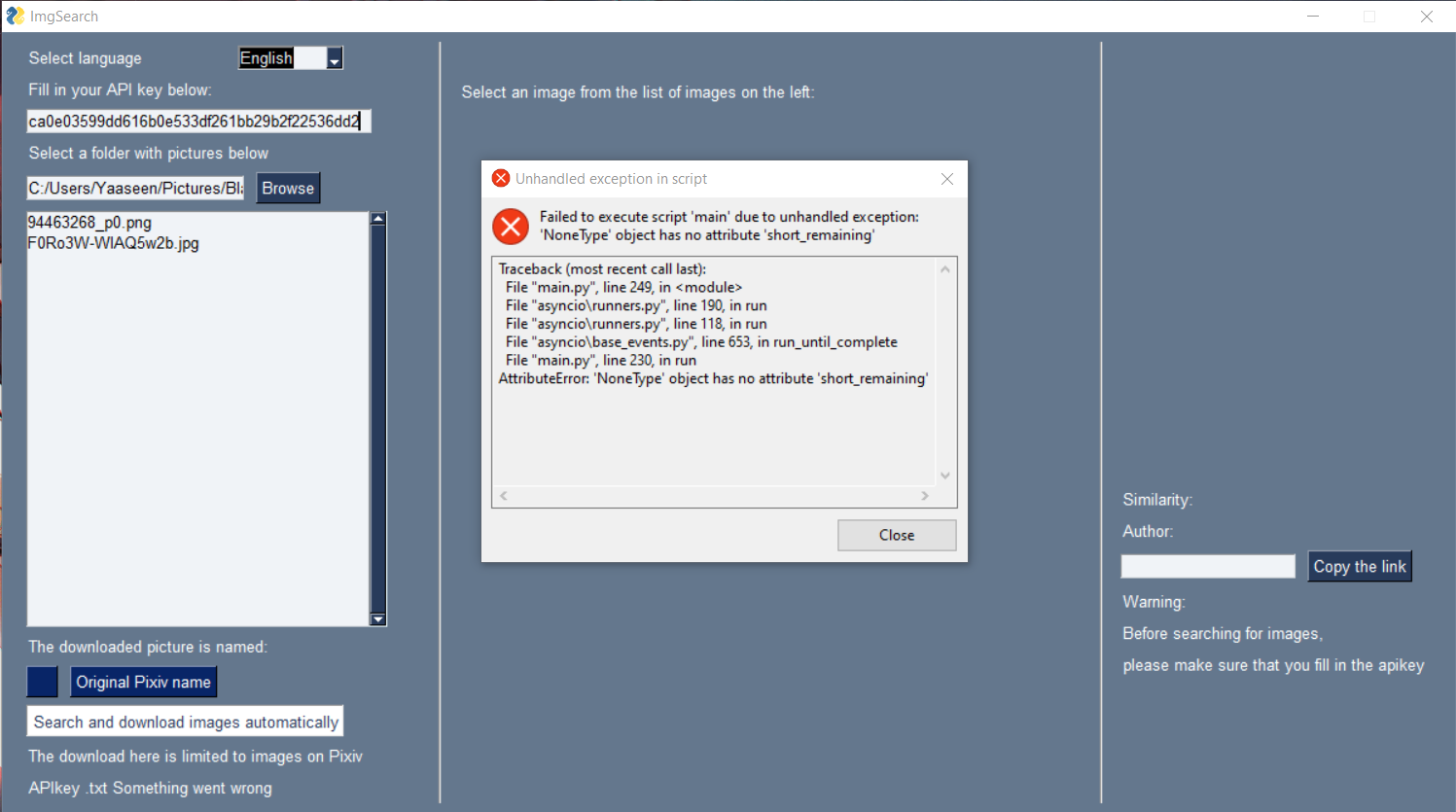 Unable to Recreate Main.rar · Issue #4 · hoppas0/ImgSearch · GitHub