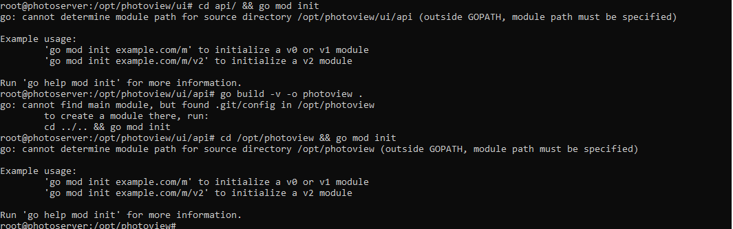 when installing photoview i get error · Issue #882 · photoview/photoview · GitHub