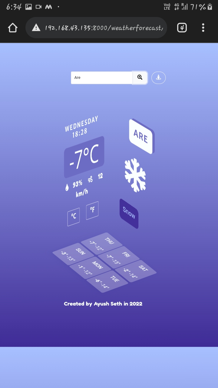 GitHub - imayushseth/WeatherForecasting-WF-App: Weather Forecast