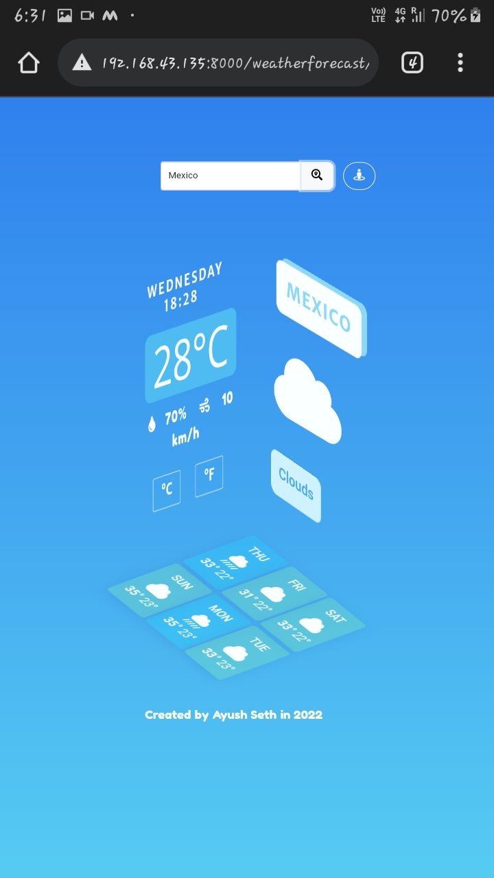 GitHub - imayushseth/WeatherForecasting-WF-App: Weather Forecast