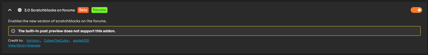 3.0 forum Scratchblocks addon messes up Full Areas "Show scroll for forum Scratchblocks" · Issue ...