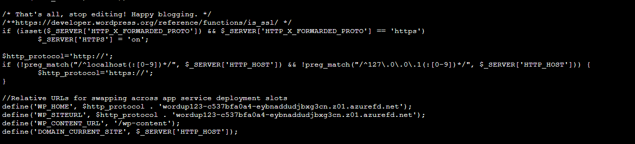 Frontdoor Website Breaking When I Set Home Page · Issue 77 · Azurewordpress Linux Appservice