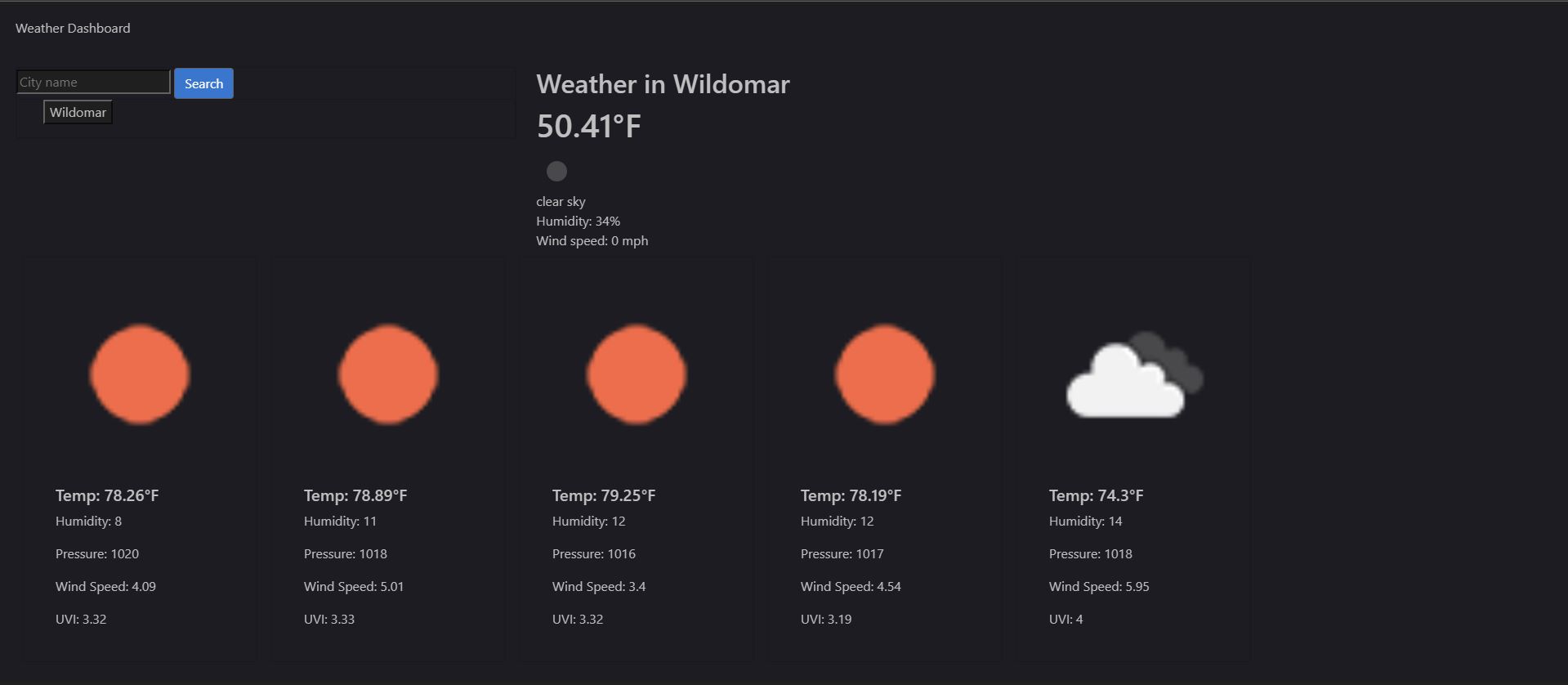 GitHub - g-broadhead/weatherDashboard