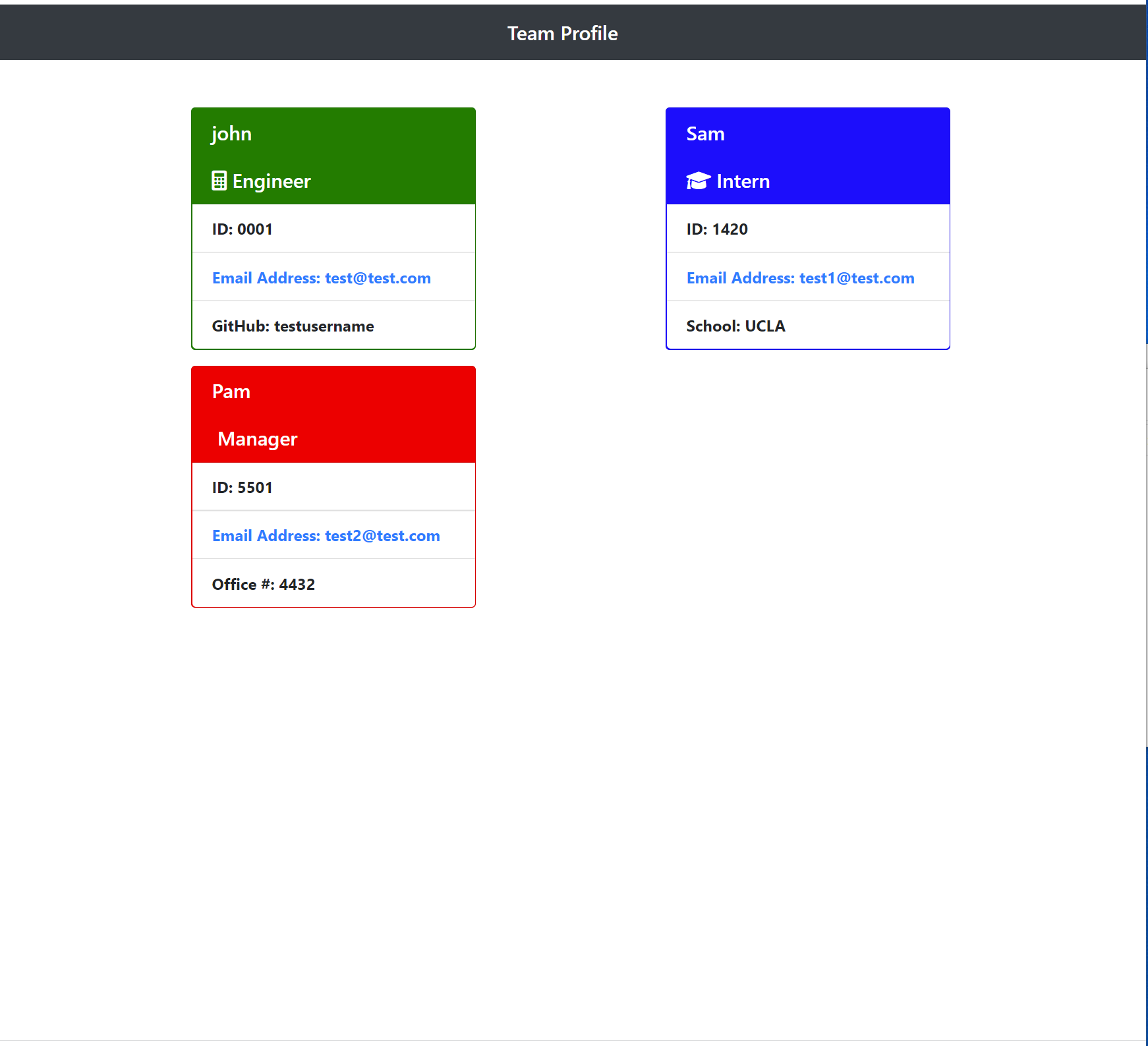 GitHub - gammahazard/Team-Profile-Generator: Quickly generate an easy ...