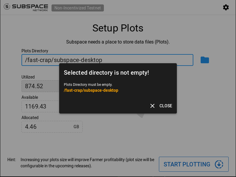 Can't continue with existing directory/plot · Issue #154 · autonomys/subspace-desktop · GitHub