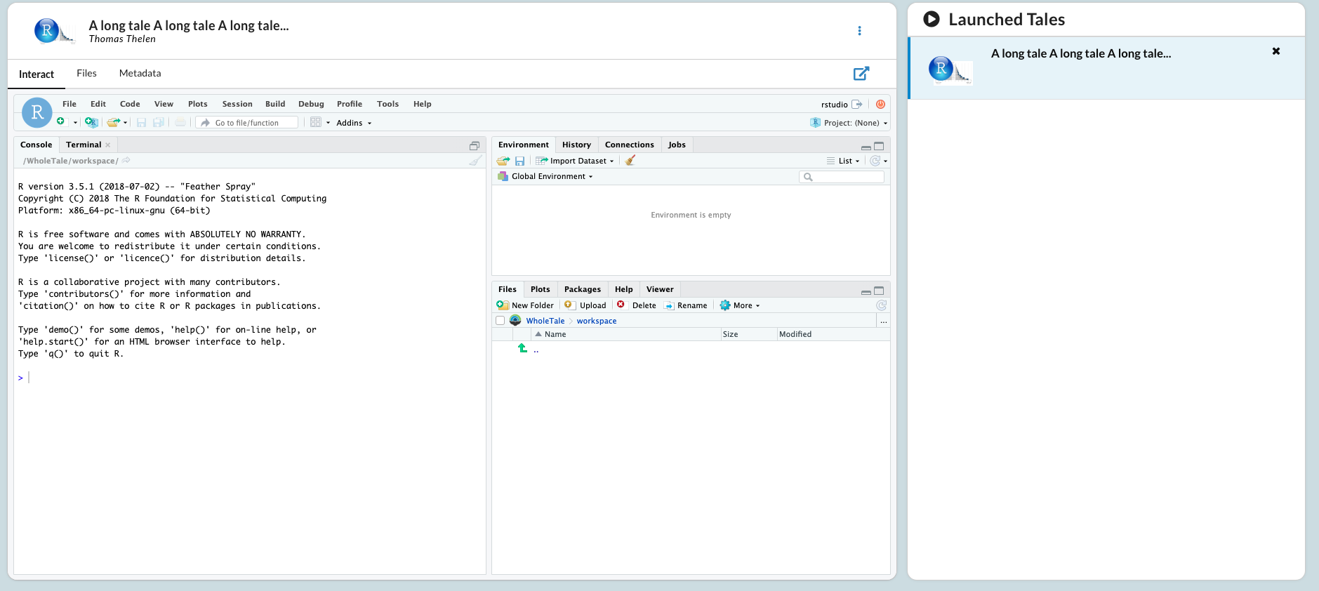 Tale title truncation in Run tab · Issue #449 · whole-tale/dashboard · GitHub