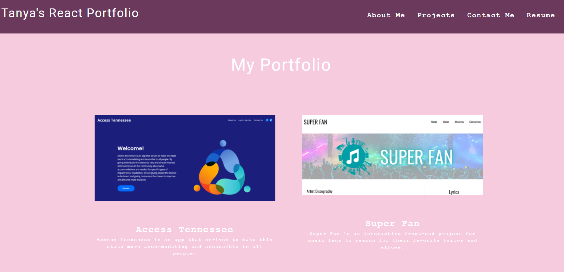 GitHub - tanyaleepr/reactofolio: This project showcases my personal ...