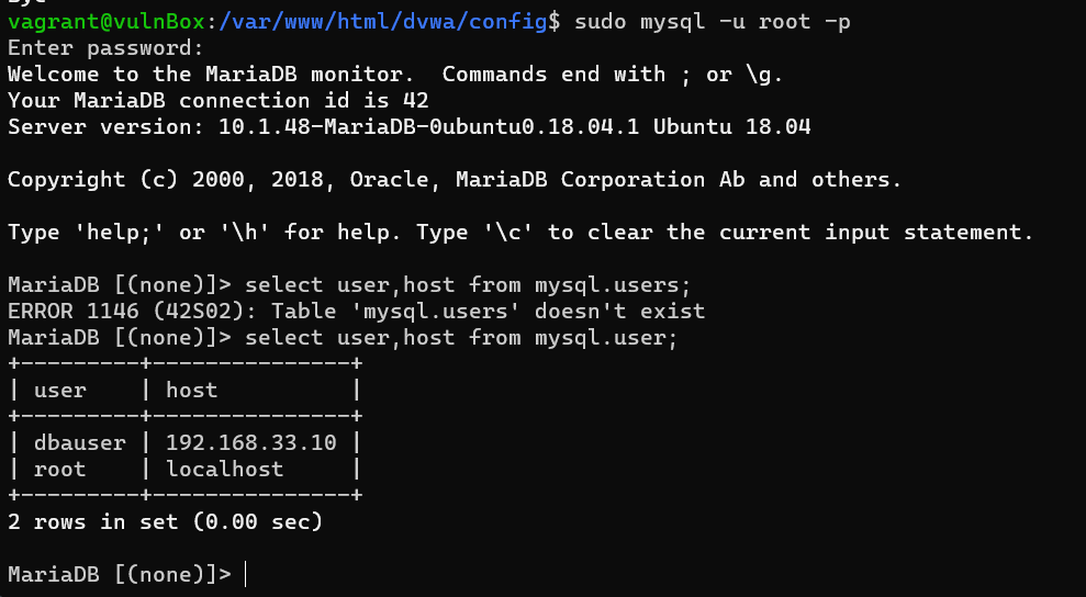 Could not connect to the database service. Please check the config file. Database Error #1045 ...