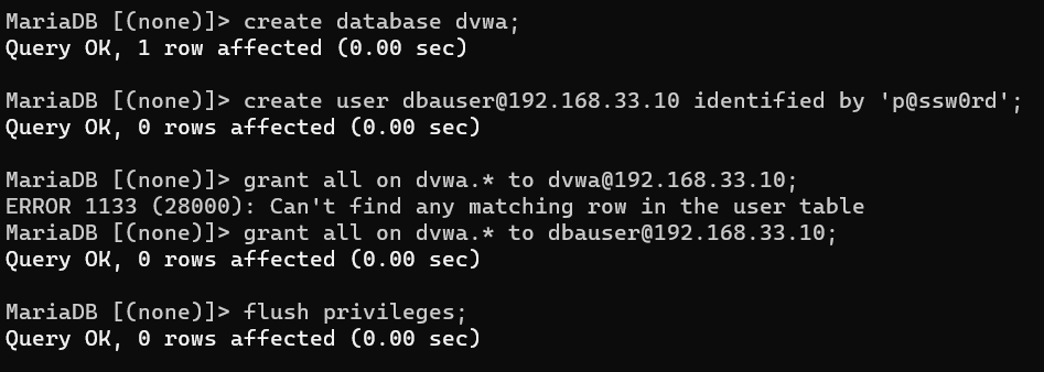 Could not connect to the database service. Please check the config file. Database Error #1045 ...