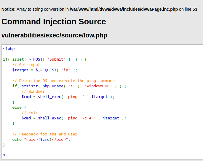 Reverse Shell payloads for Command Injection Challenge in DVWA not working properly · Issue #568 ...