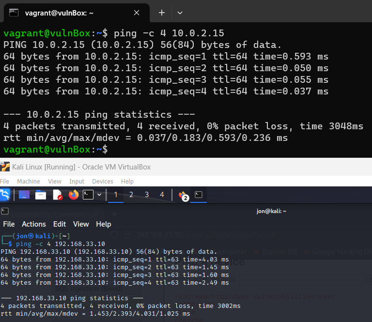 Reverse Shell payloads for Command Injection Challenge in DVWA not working properly · Issue #568 ...