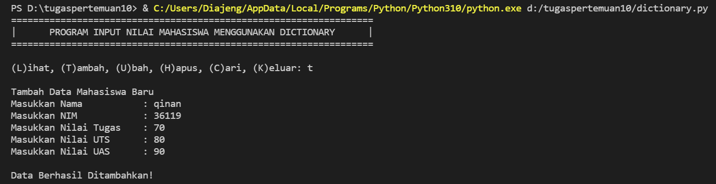 GitHub - diajengtriana/tugaspertemuan10