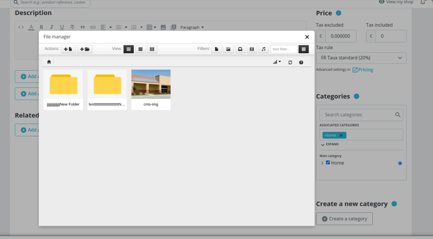 BO - The field text of a new folder is not consider as a placeholder · Issue #26519 · PrestaShop ...