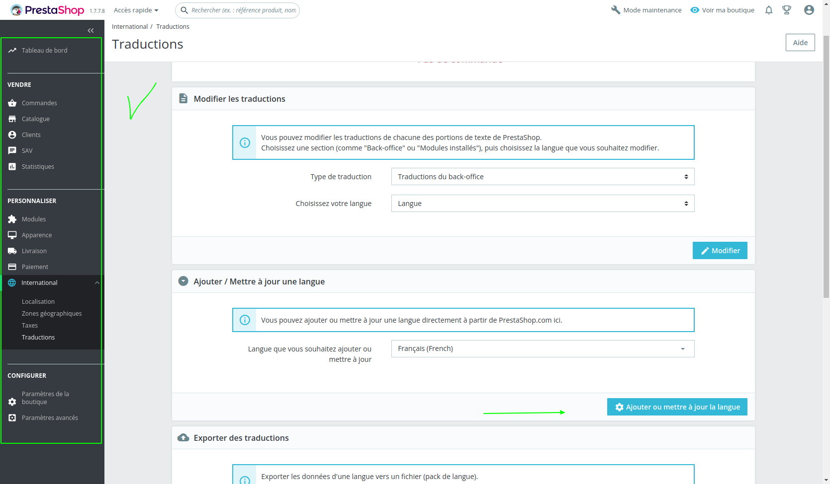 Tabs missing translations after upgrade · Issue #26933 · PrestaShop/PrestaShop · GitHub