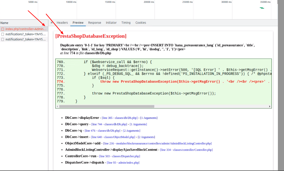 BO - An exception (Error 500) is generated when adding a new image in Customer reassurance ...