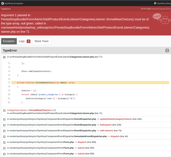 Api Is Not Working With The Product Page · Issue 28382 · Prestashopprestashop · Github