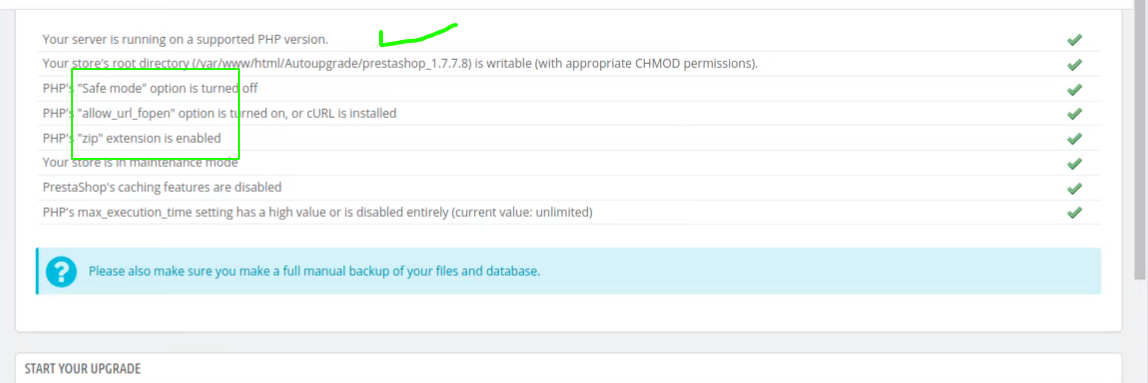 Autoupgrade - BO - A bad display on the PRE-UPGRADE CHECKLIST for the autoupgrade module · Issue ...