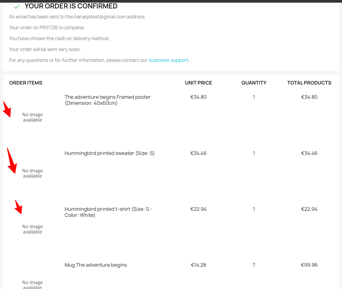 FO - The products 'image are not displayed in order confirmation details page · Issue #32022 ...