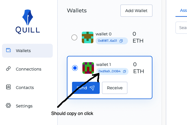 Clicking address should copy it · Issue #229 · getwax/bls-wallet · GitHub
