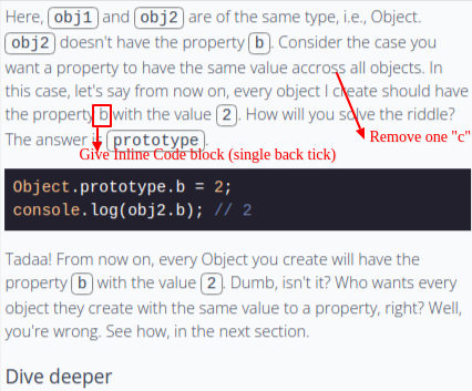 Content changes and Inline code block of JS Course -- Chapter 10 and 11 ...