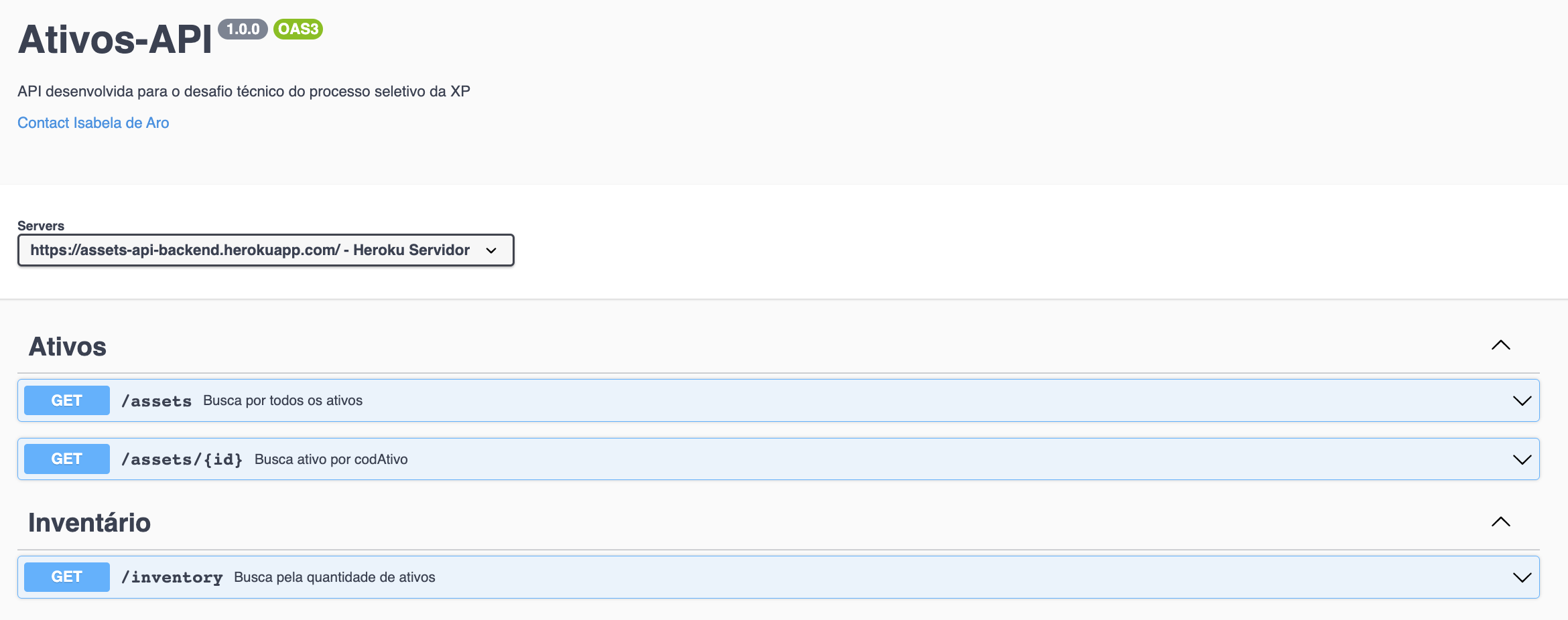 GitHub - isabeladearo/assets-api