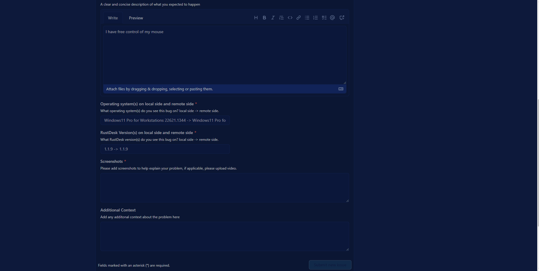 The controlled person's mouse is forcibly dragged to the position where the controller's mouse ...