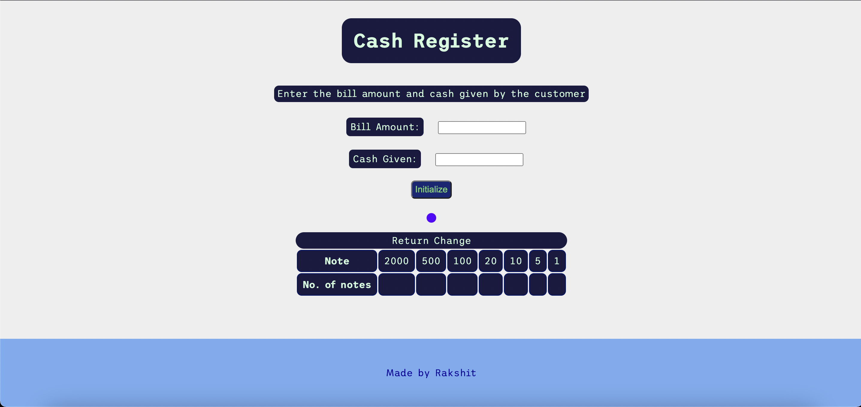 GitHub - RakshitB07/cash-register-vanillajs-app: A simple cash register ...