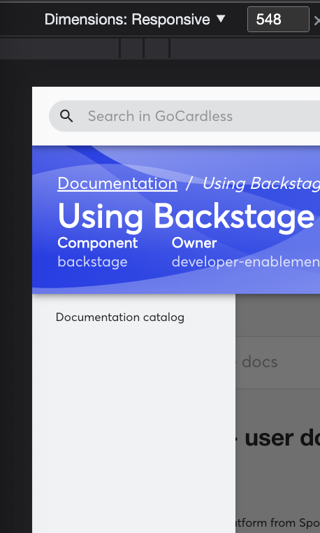 🐛 Bug Report: Techdocs side-menu styling bug on small devices · Issue #17389 · backstage ...