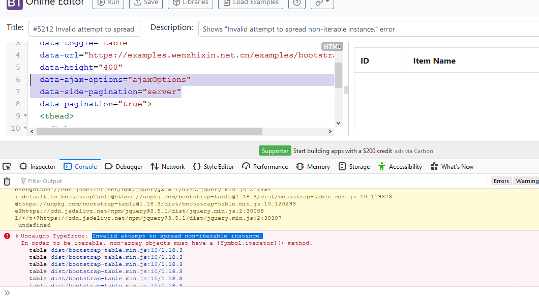 Uncaught TypeError: Invalid attempt to spread non-iterable instance ...