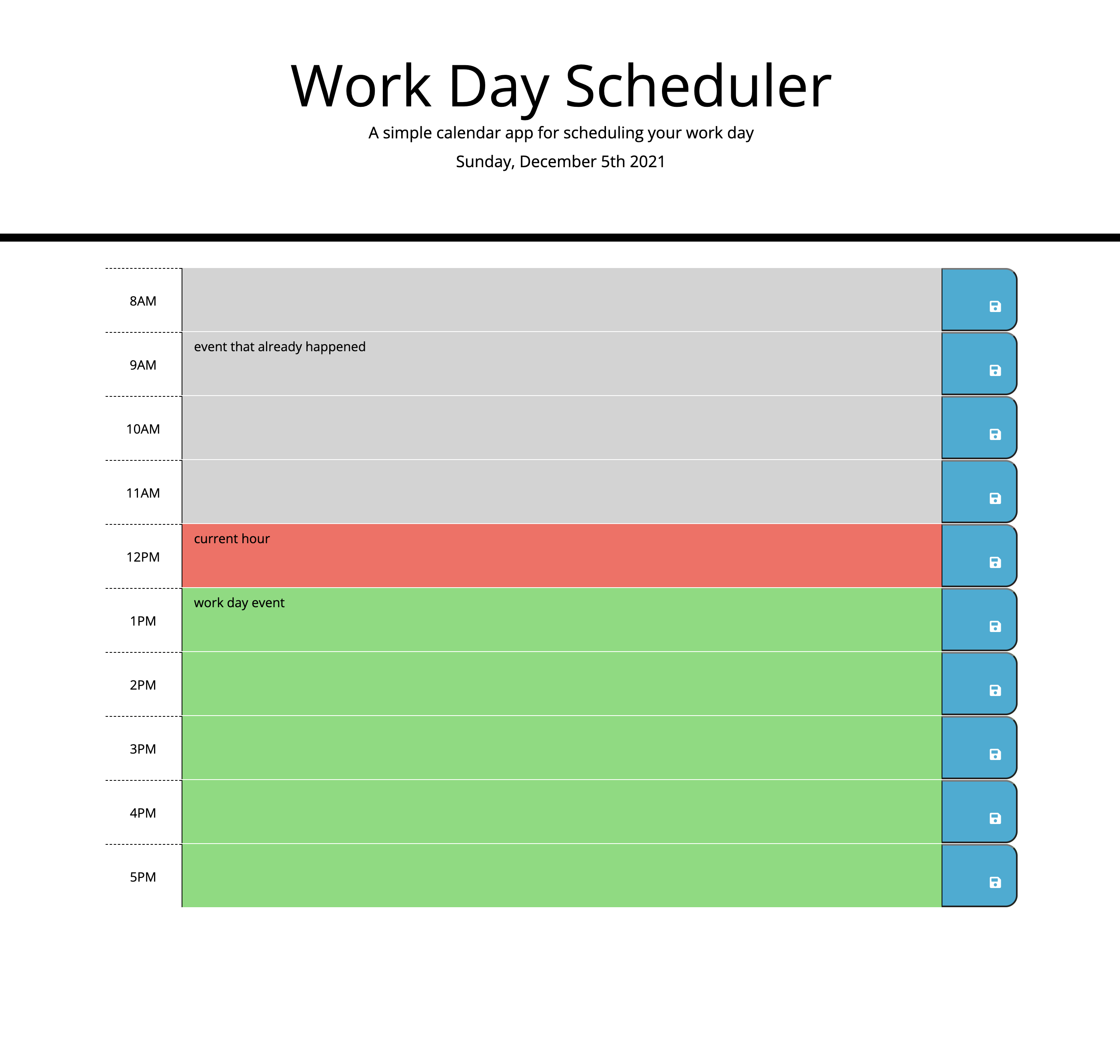GitHub - jennykeene/workday-scheduler: Work Day Scheduler