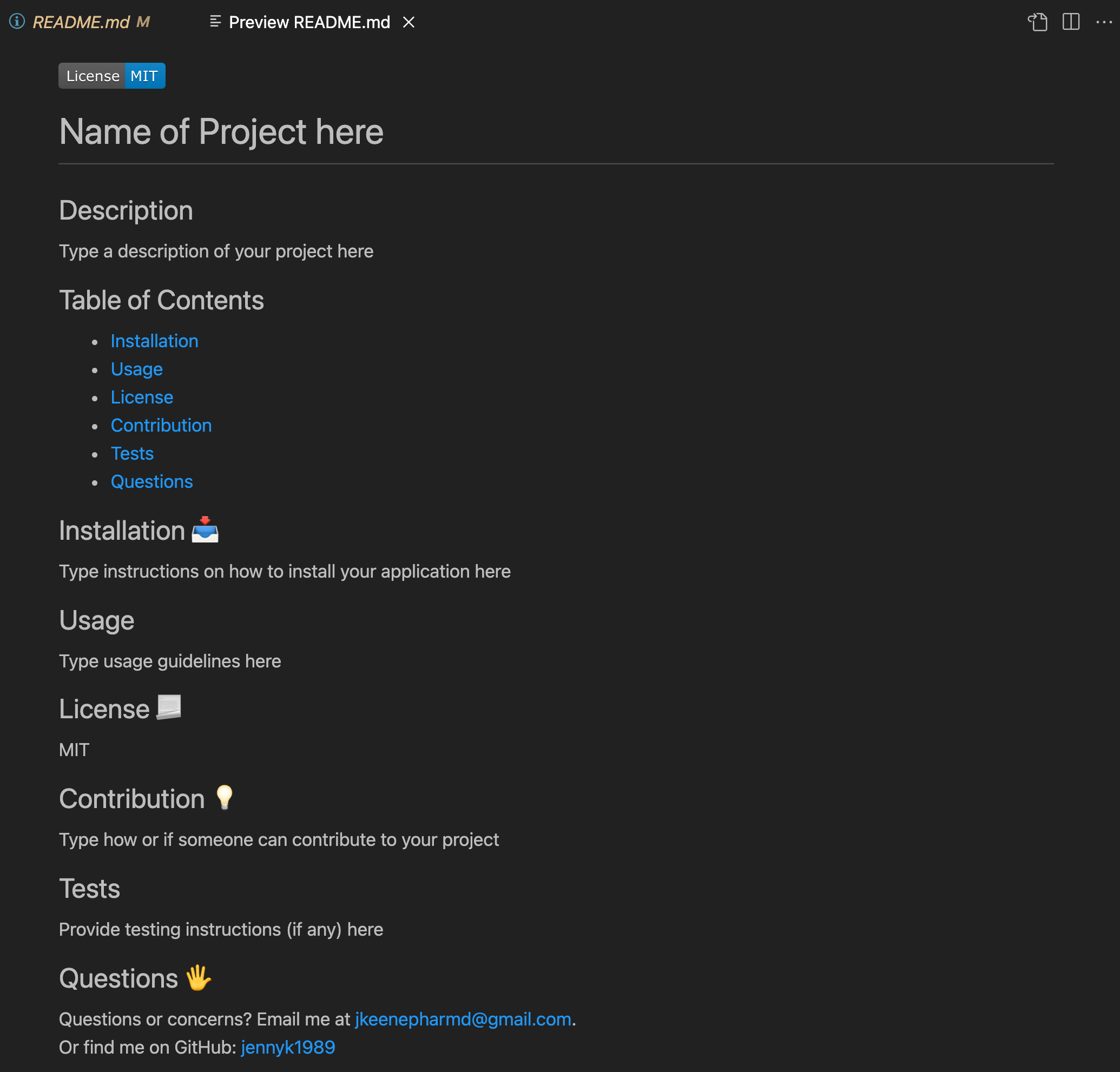 GitHub - jennykeene/readme-generator