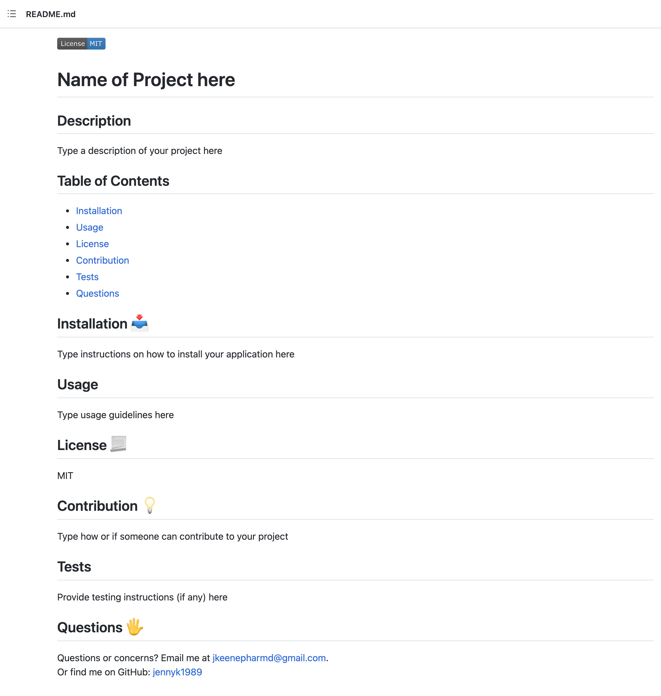 GitHub - jennykeene/readme-generator
