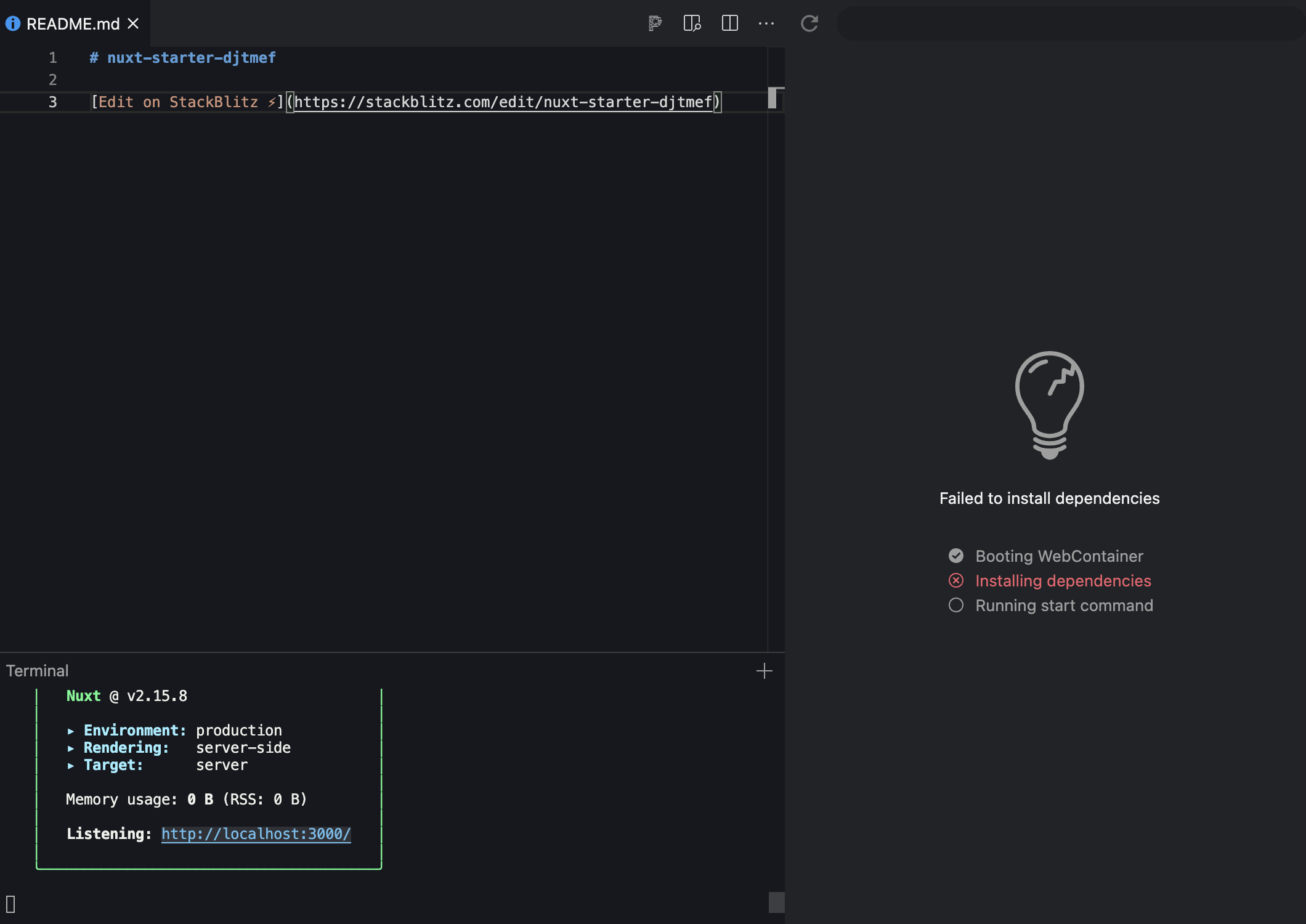 Nuxt beta doesn't work · Issue #359 · stackblitz/webcontainer-core · GitHub