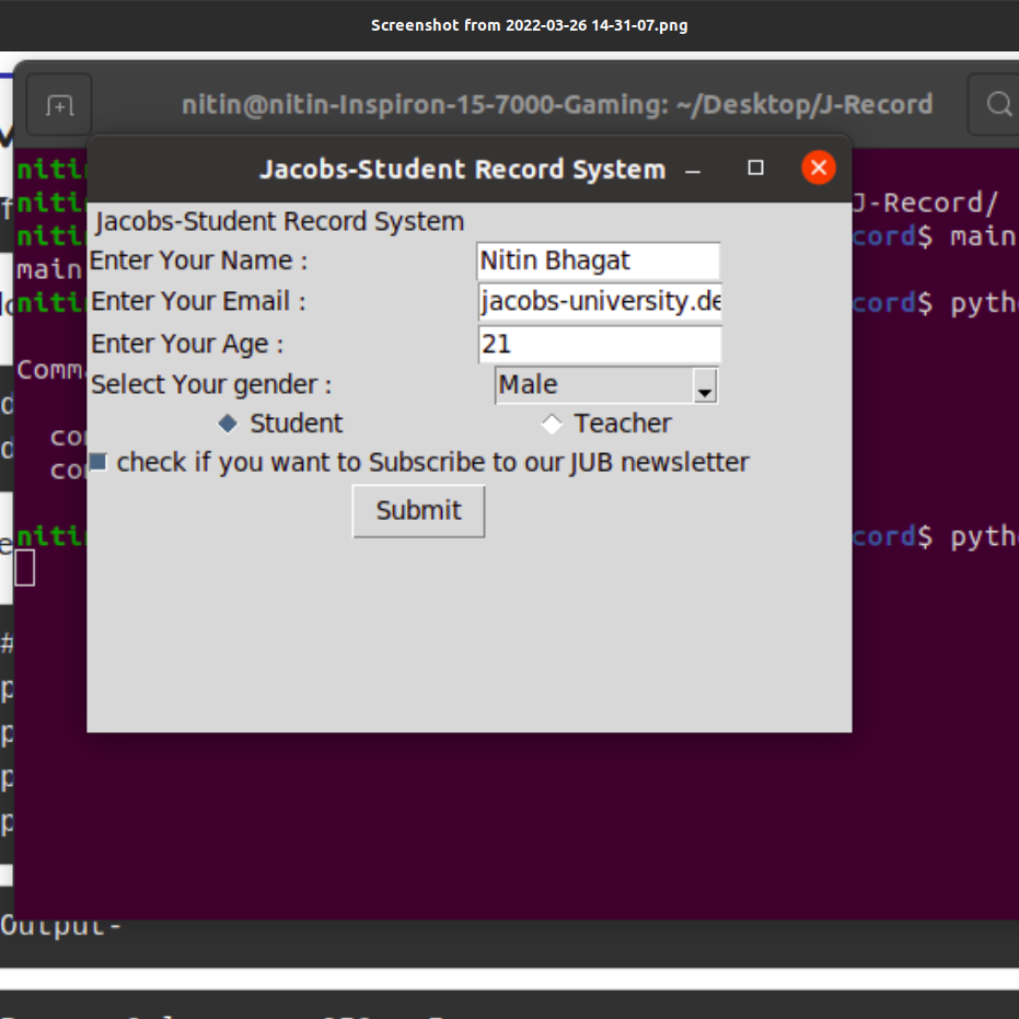GitHub - techopus/J-Record: Jacobs people record system using Python ...