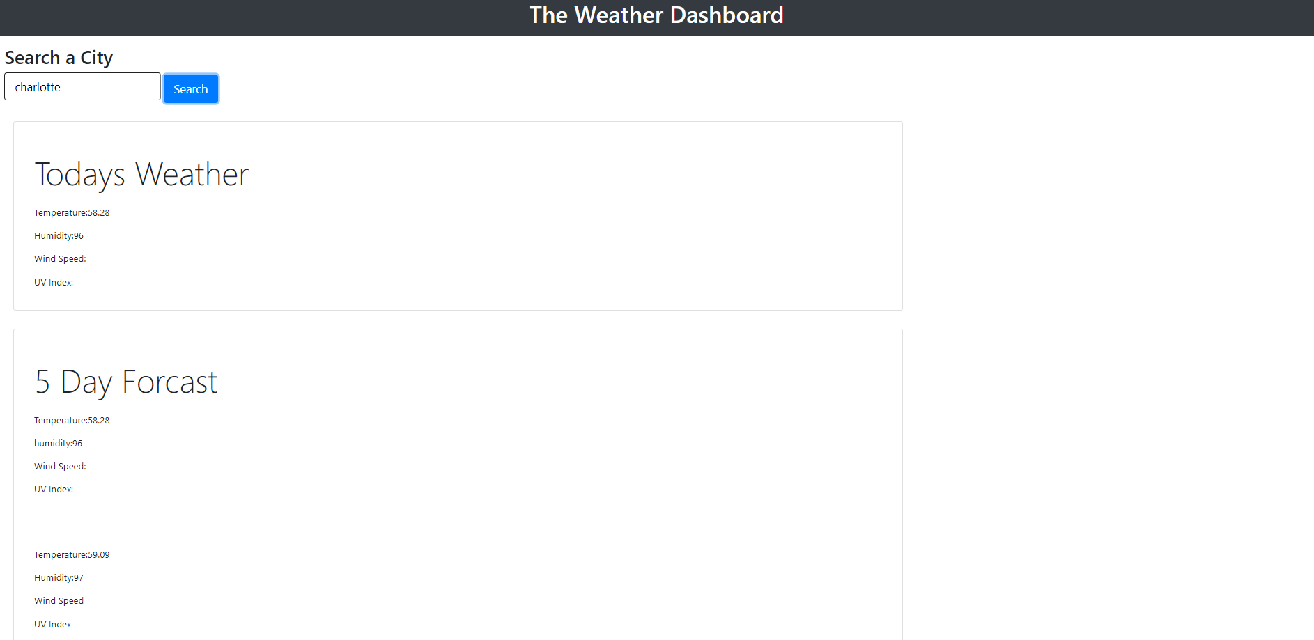 GitHub - JonnyRiver/weather-dashboard